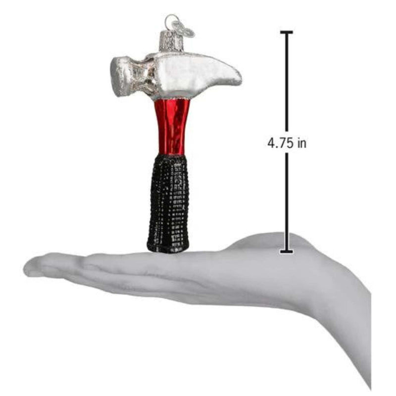 Old World Christmas Claw Hammer Glass Ornament Tools 32093 | SBKGifts.com