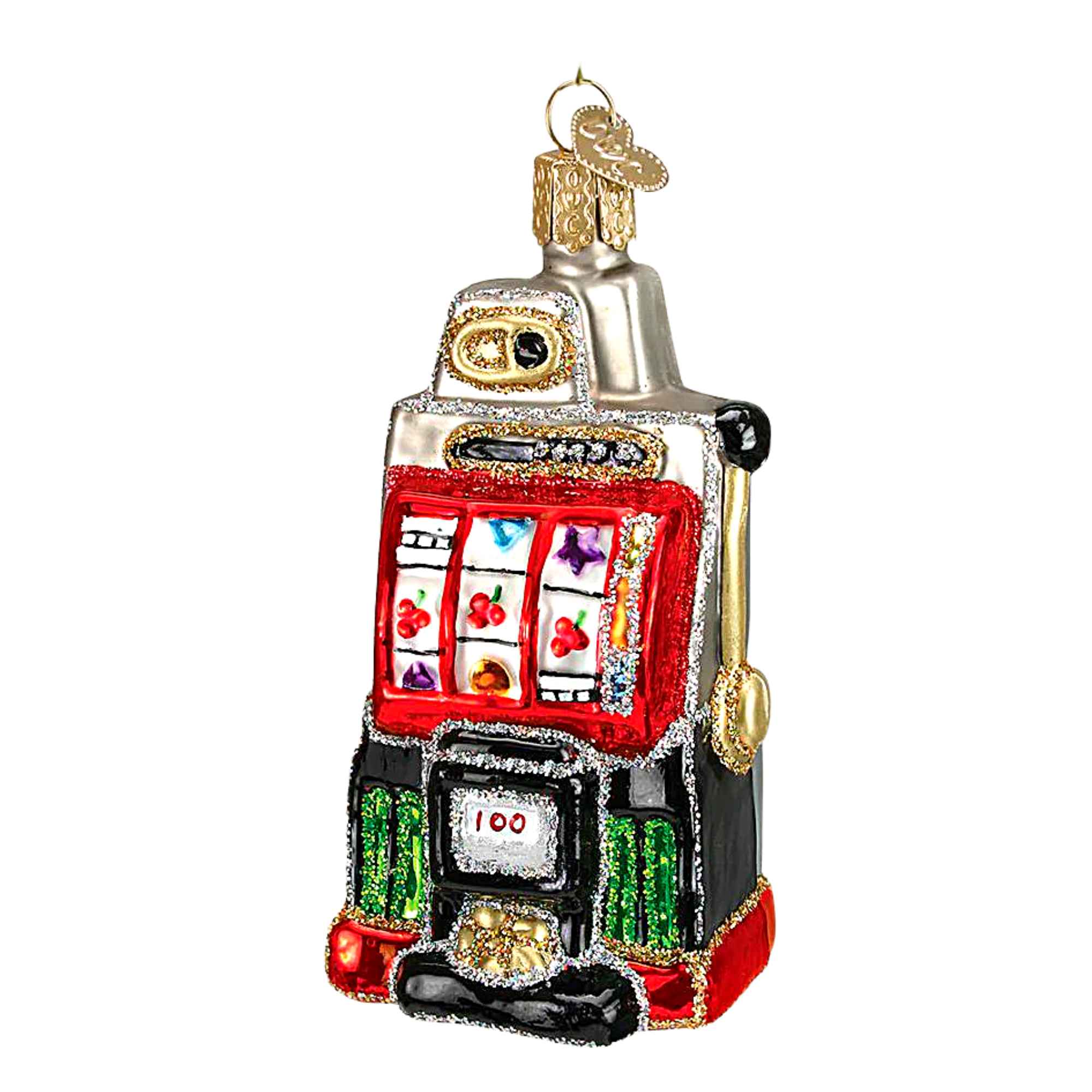 Old World Christmas 3.25In Slot Machine, Glass, Ornament Christmas ...