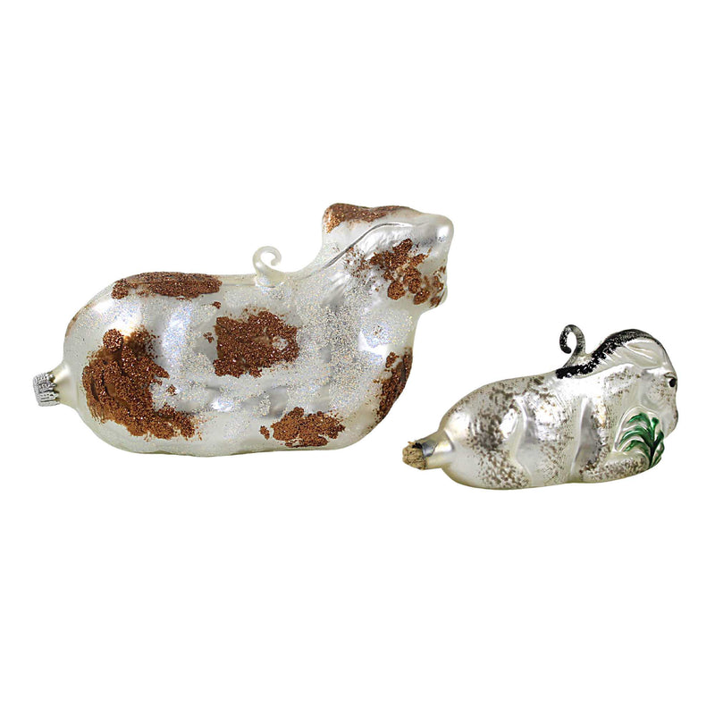 Larry Fraga Manger Animals Blown Glass Christmas Nativity Cow Goat 403 ...