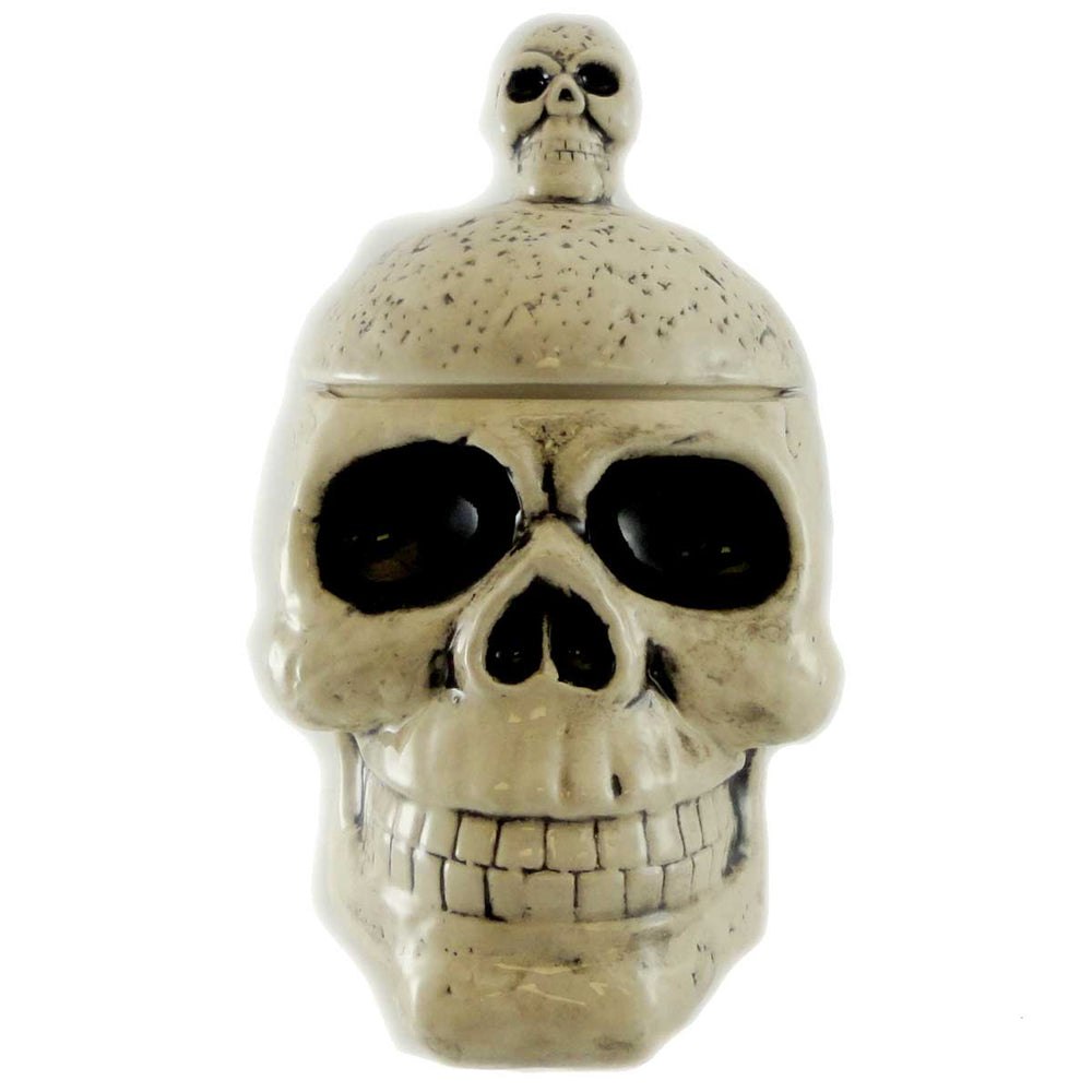8.00In Skull Box With Lid, Ceramic, Halloween Lc0298 | SBKGifts.com