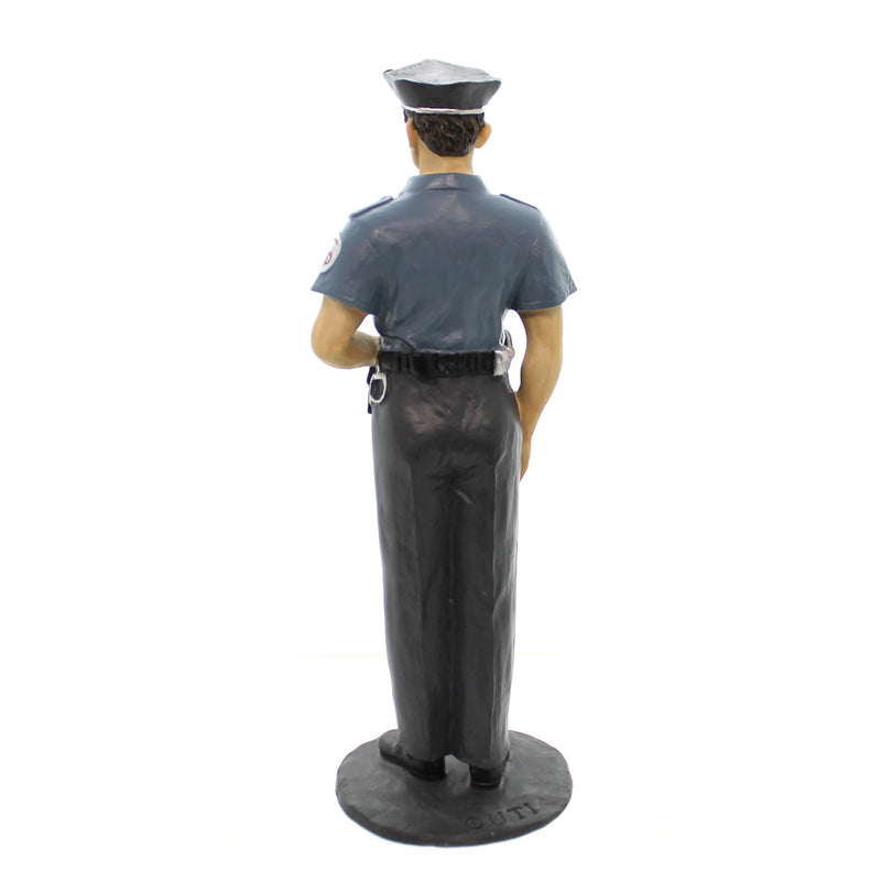 Figurine Policeman White Polyresin Law Enforcement Badge 27023 ...