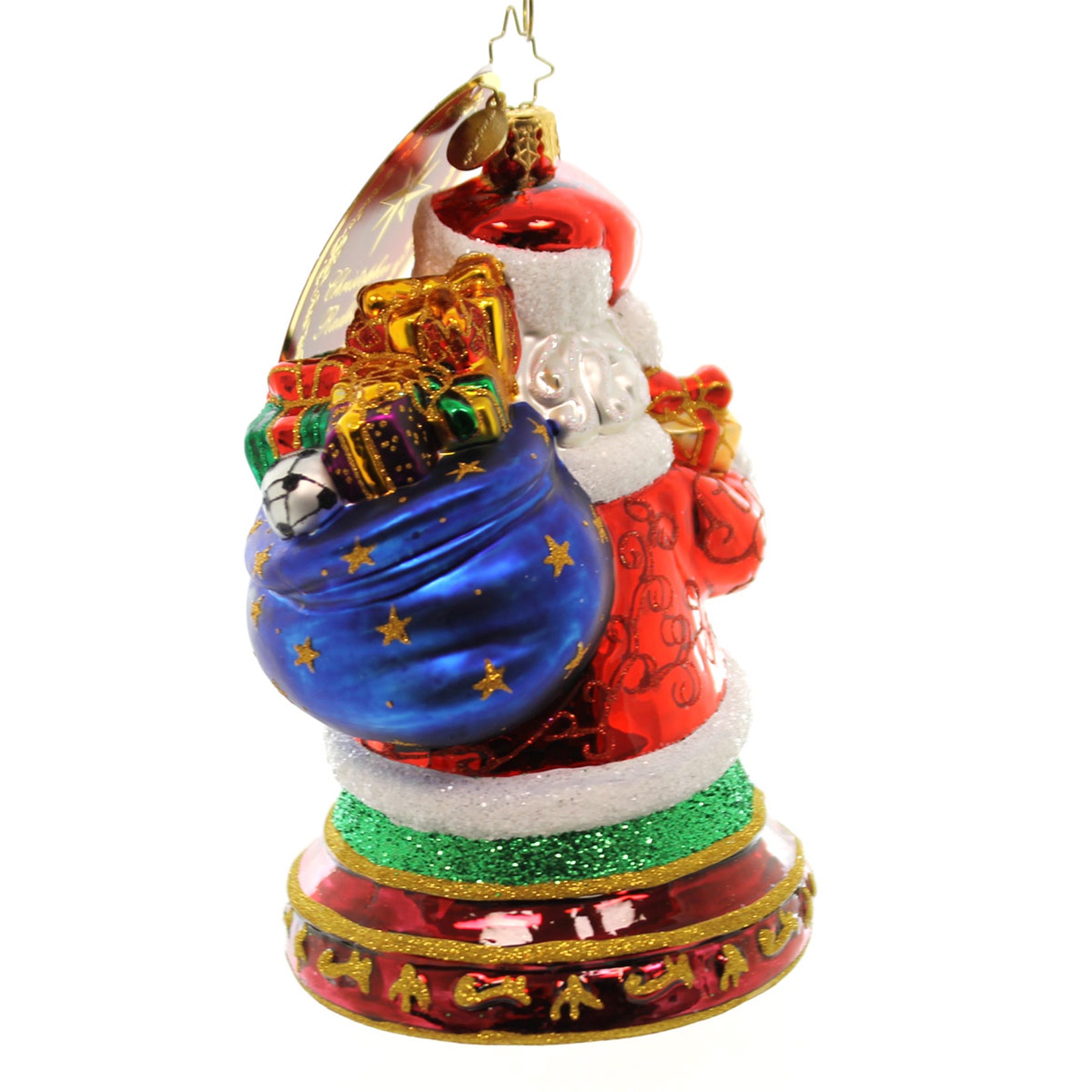 Santa Clapper - 6 Inch, Glass - Dated 2015 Ornament Bell 1017792 ...