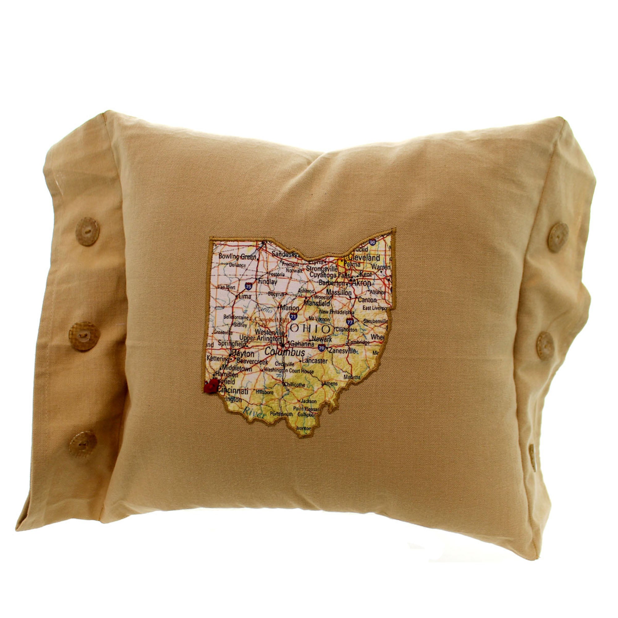 Home Decor Ohio Home Is Where The Heart Is Pillow Hand Made America ...