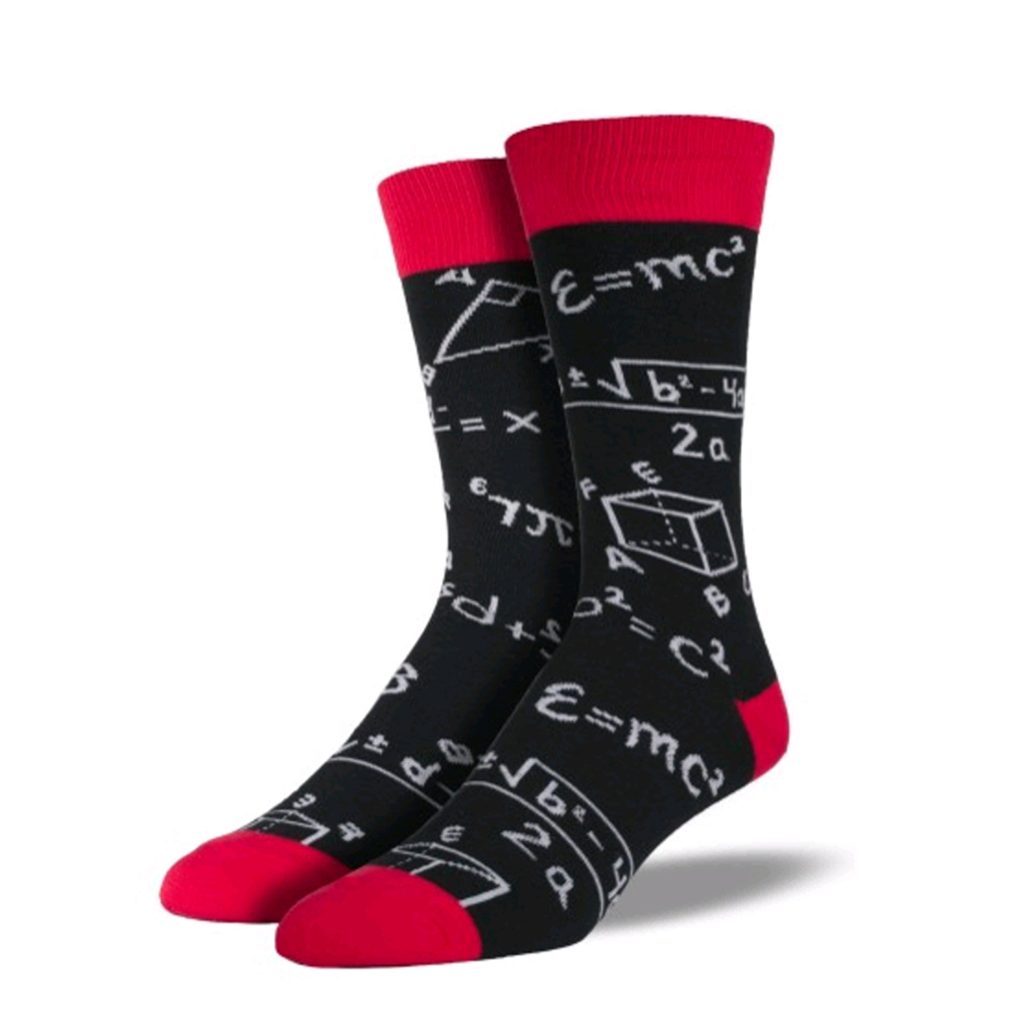 Novelty Socks Math Black Fabric Crew Arithmetic School Mnc415-Blk ...