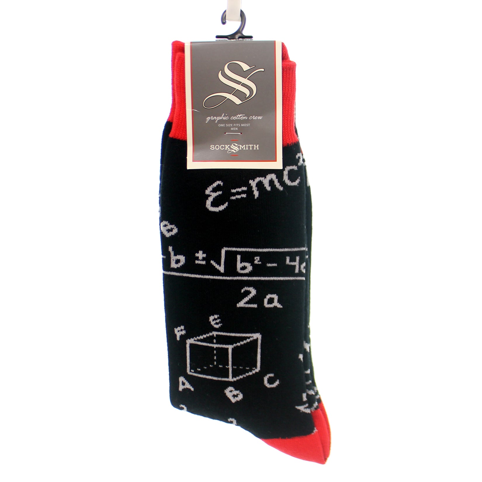 Novelty Socks Math Black Fabric Crew Arithmetic School Mnc415-Blk ...