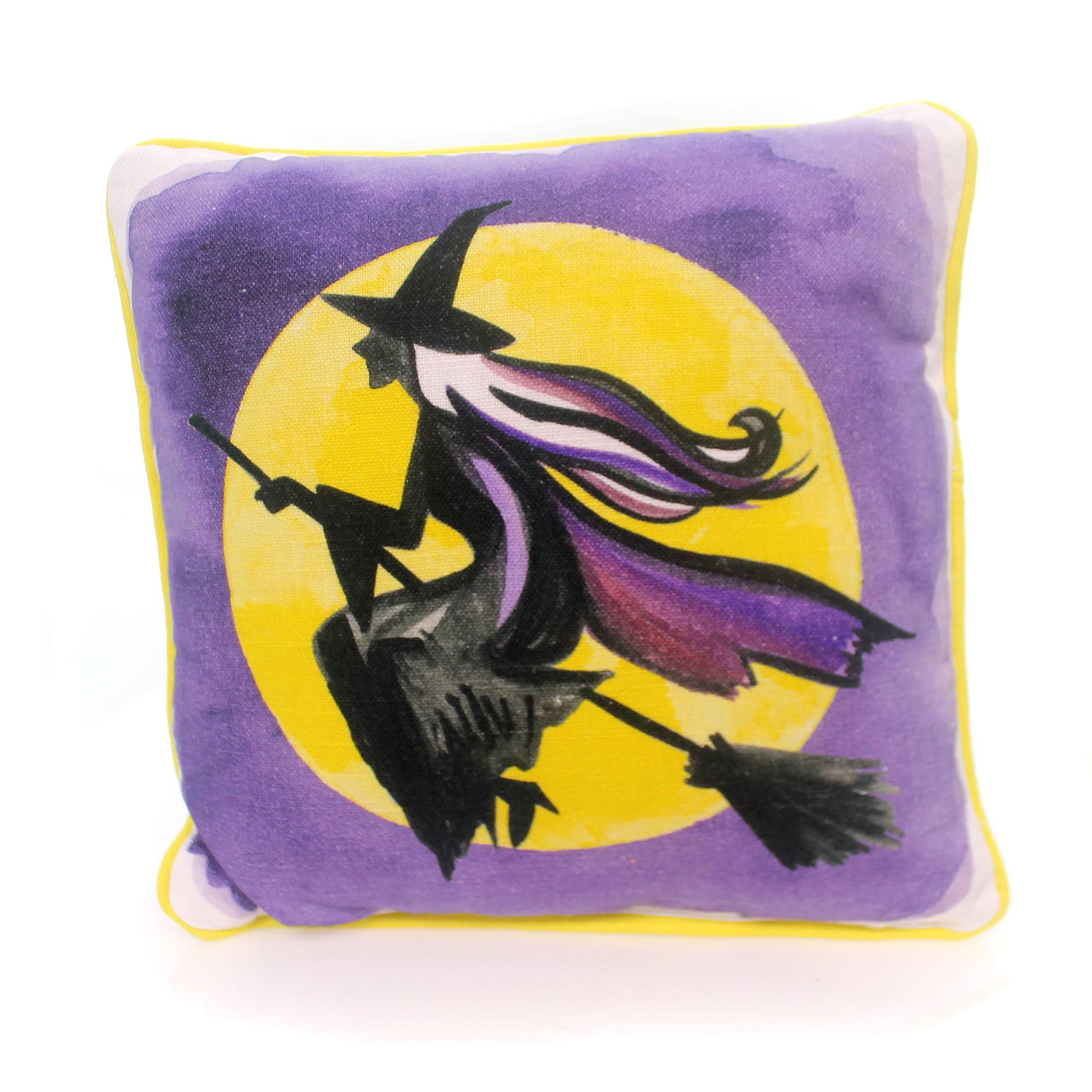 Primitives By Kathy Flying Witch & Full Moon Pillow - 1 Pillow 12 Inch ...