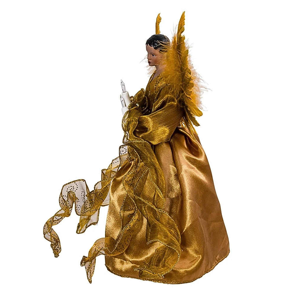 Dark Hair Angel Treetopper - One Tree Topper 13 Inch, Porcelain ...