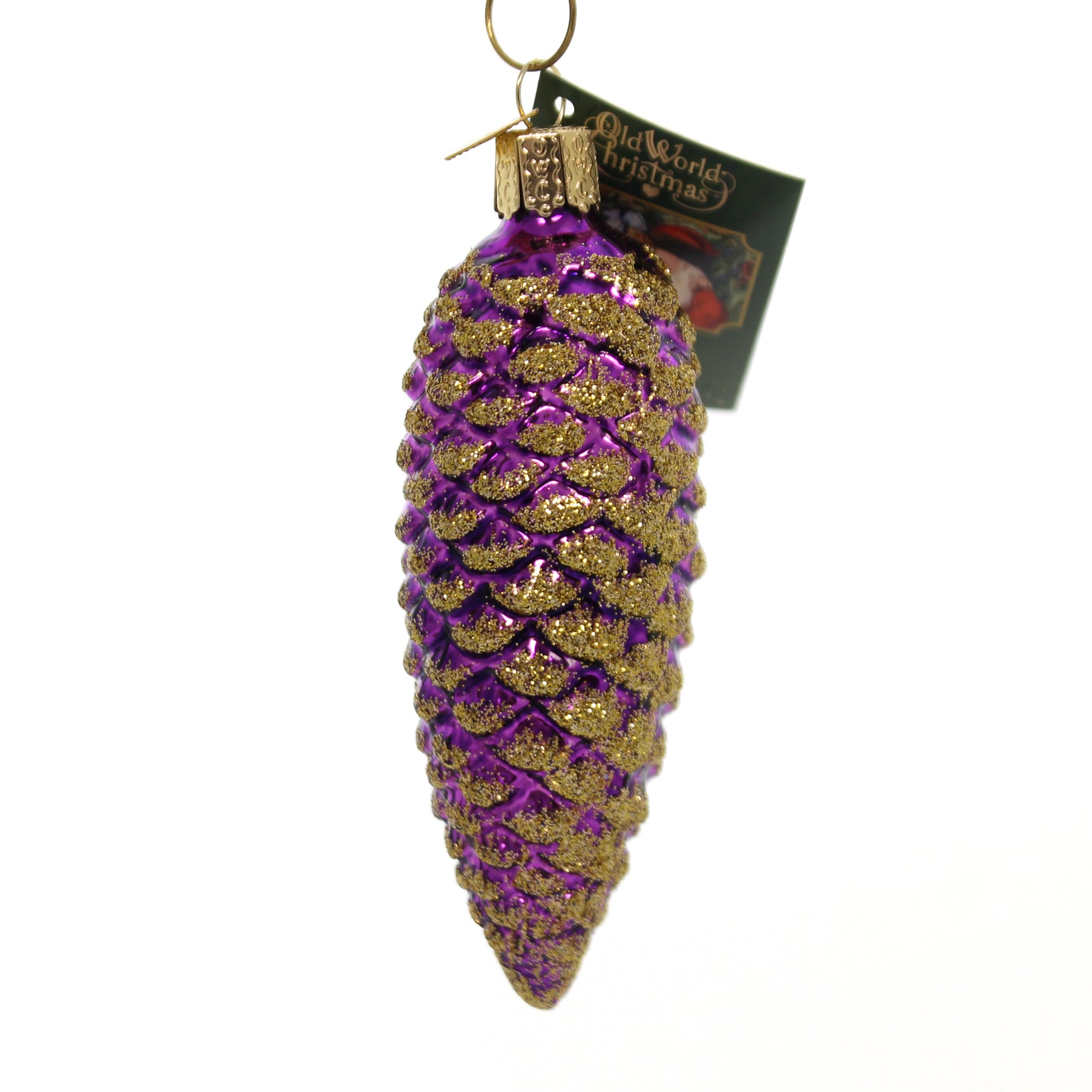 Old World Christmas Shimmering Cone Glass Ornament Pine | SBKGifts.com
