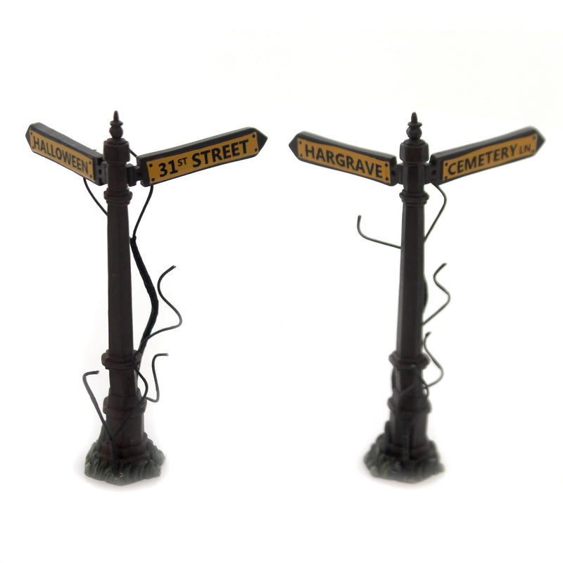 Department 56 Accessory Creepy Street Signs Halloween Cemetery Ln ...