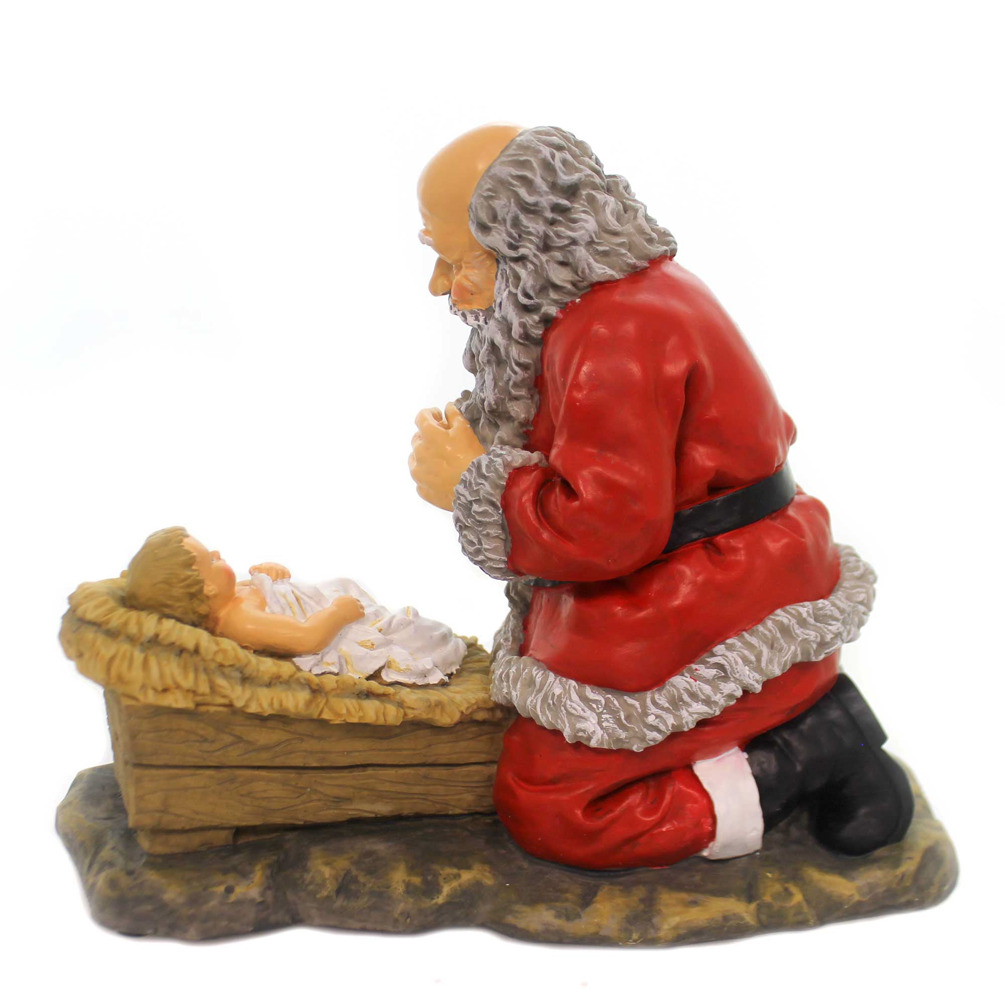 Christmas Kneeling Santa ## Polyresin Baby Jesus 82272 | SBKGifts.com