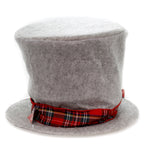Christmas Gray Top Hat Tree Topper Fabric Plaid Ribbon 9733834 ...