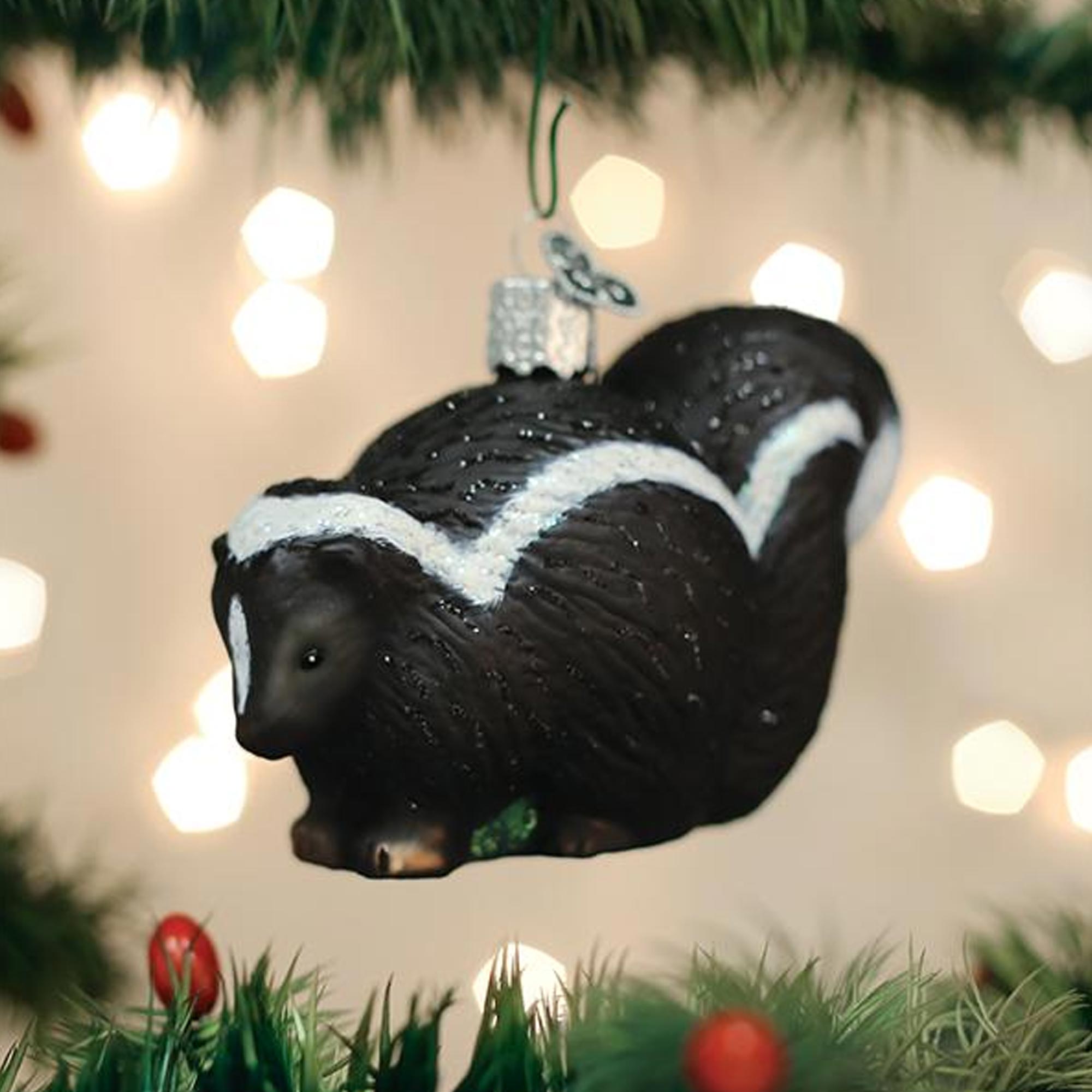 Old World Christmas Skunk. Glass Peaceful Courage Self-Assured 12553 ...