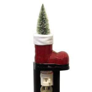 Christmas Santa's Boot Night Light Plastic Tree Electric Plug-In 160186 ...