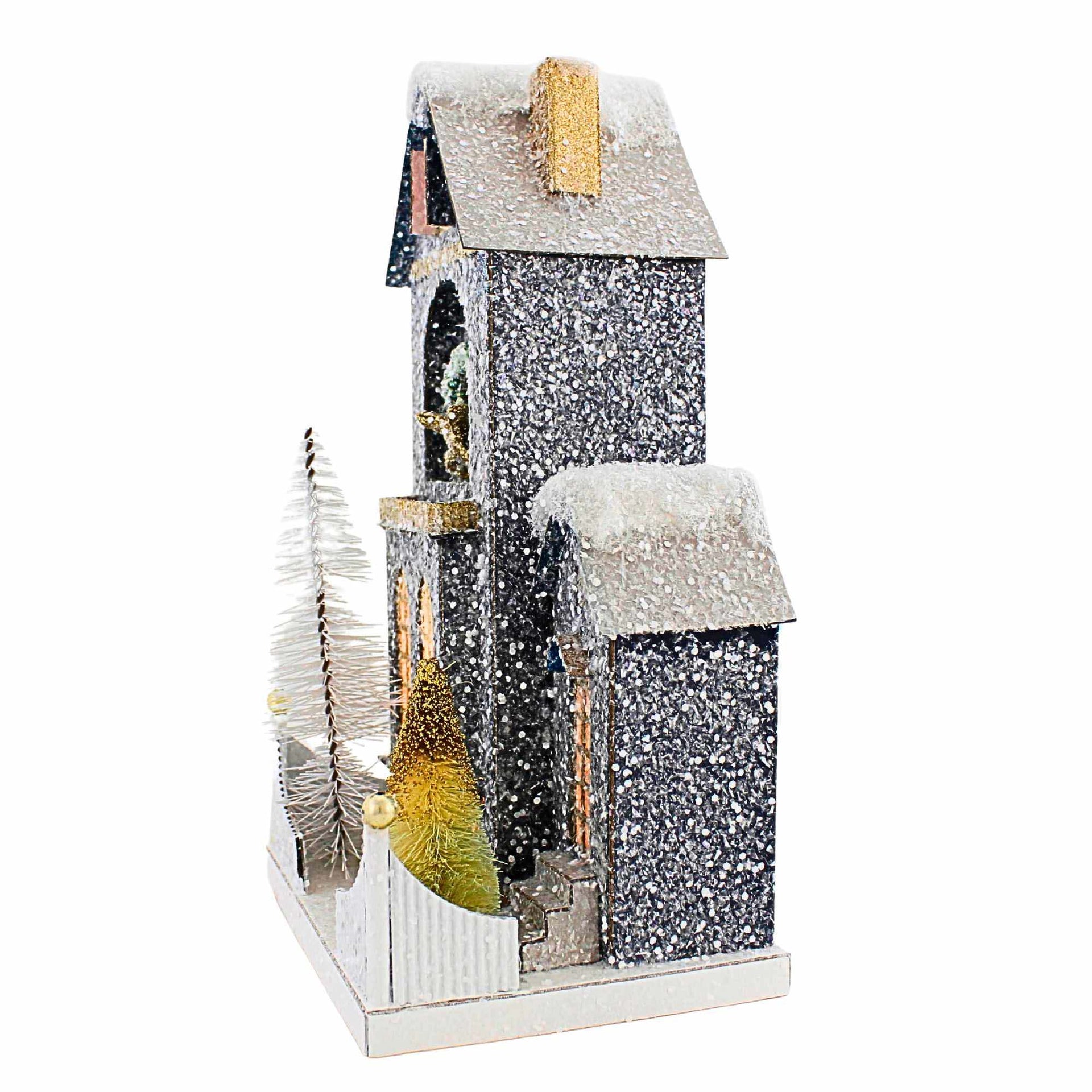 Festive Bay & Gable - 1 House 15 Inch, Paperboard - Christmas Festive ...
