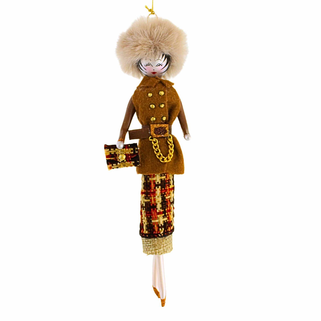 De Carlini Italian Ornaments 7.00In Victoria In Brown/Orange Skirt ...