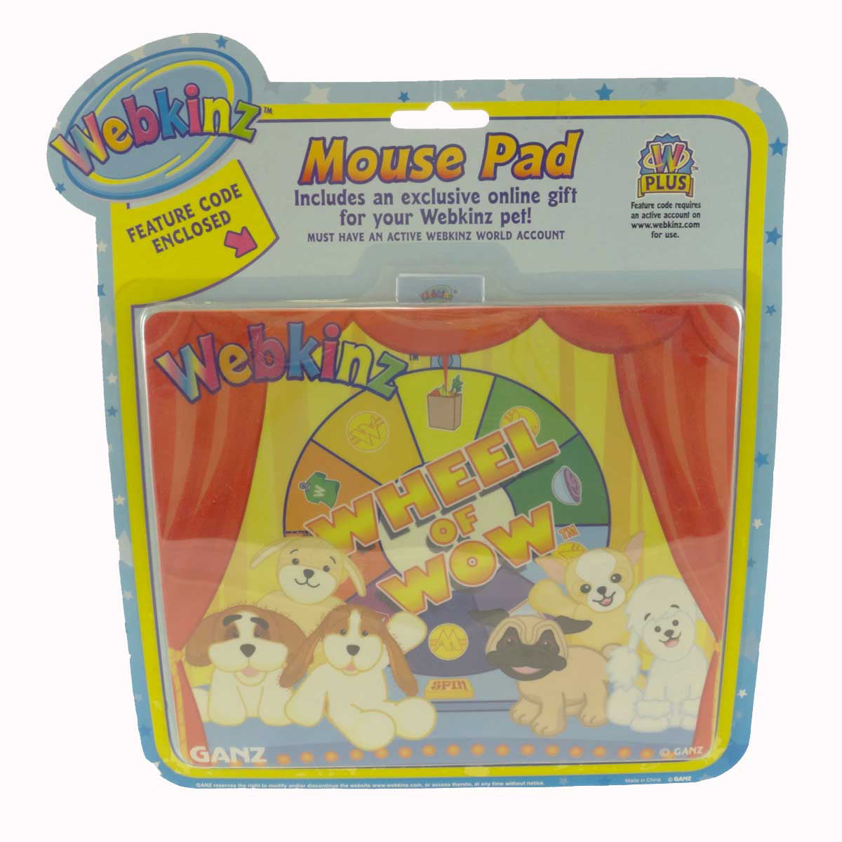 Plush Mouse Pad Rubber Webkinz Wheel Wow Game 2481 | SBKGifts.com