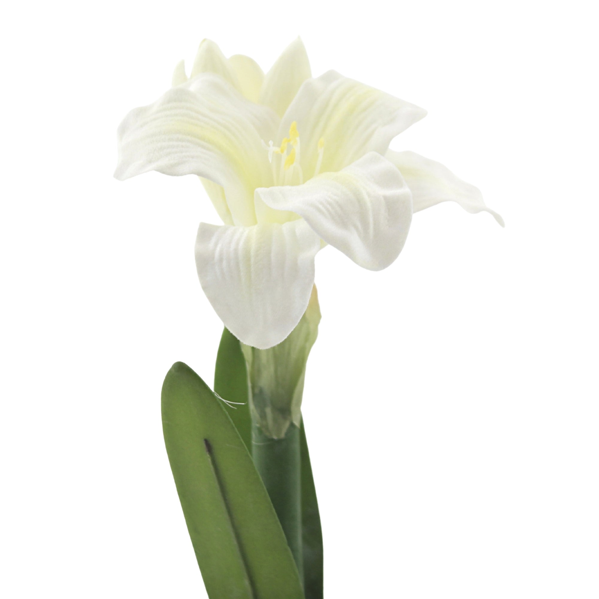 Christmas White Potted Amythis 2/Pc Decor Artificial Flower Faux ...