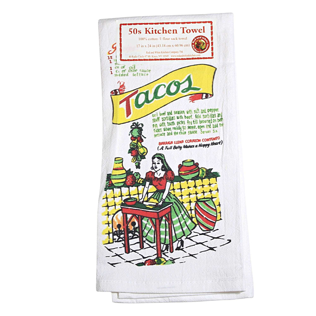 24.00In Tacos Tonight Recipe, Cotton, 100% Cotton Kitchen Mexican Vl113 ...