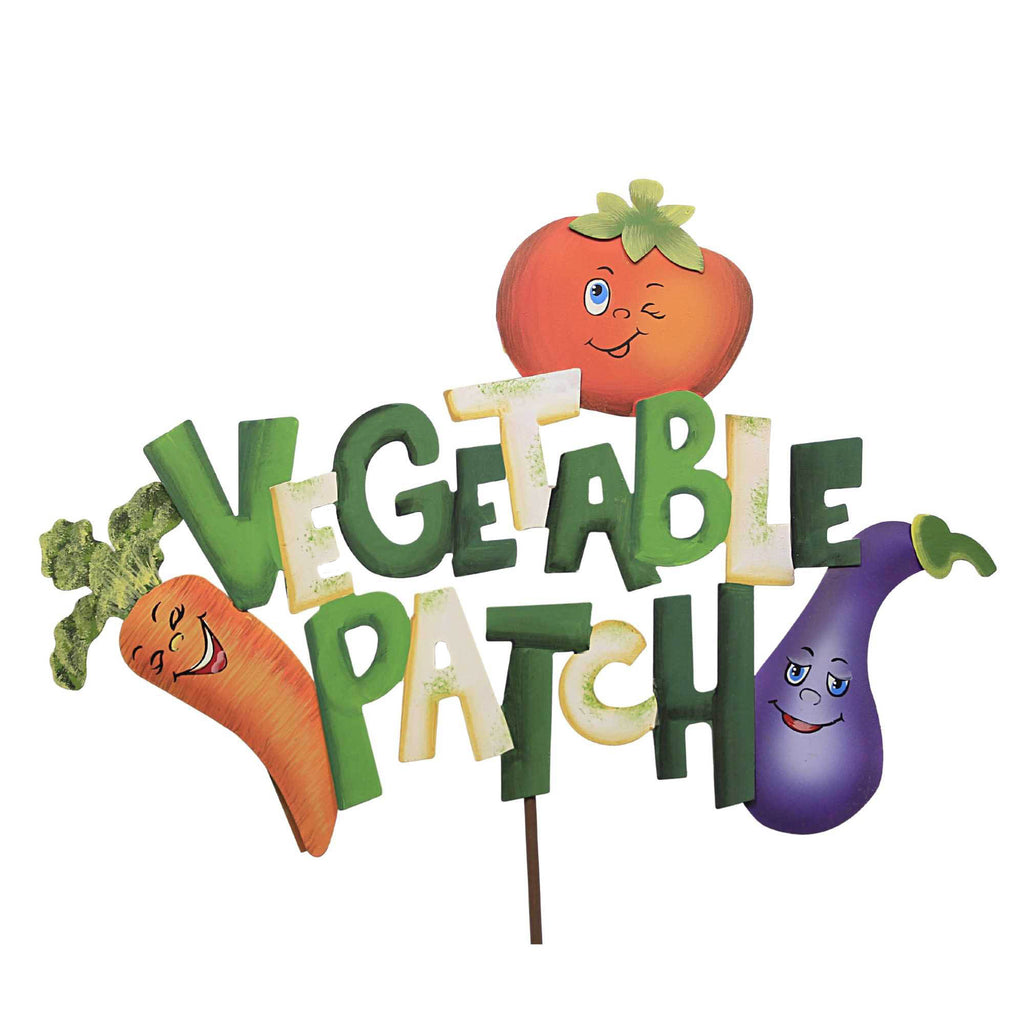 Home & Garden Vegetable Patch Sign Metal Eggplant Tomato Carrot S22047 ...