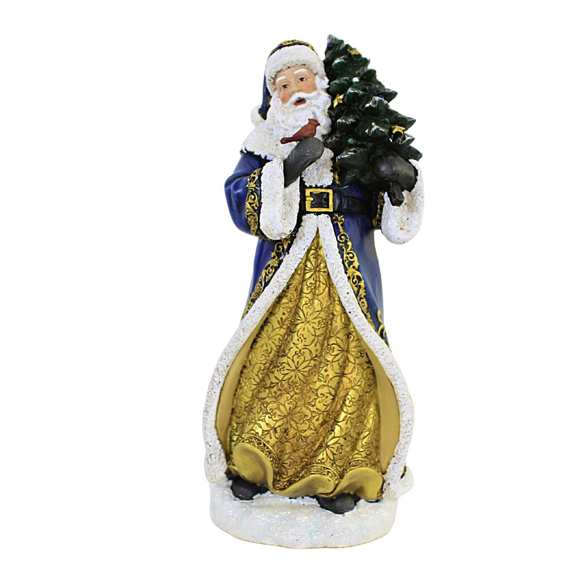 Blue Santa With Animals - One Figurine 10 Inch, Polyresin - Woodland ...