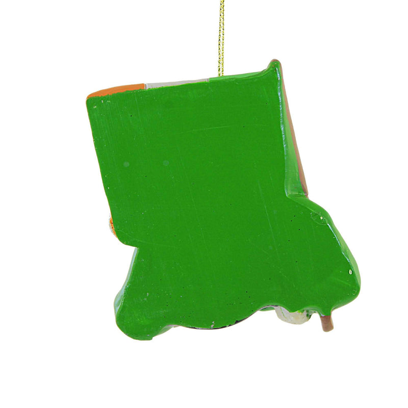 Holiday Ornament Irish Santa With Flag Polyresin Pot Of Gold Christmas ...