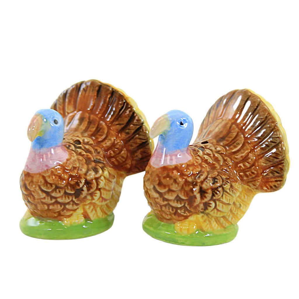 Tabletop Classic Harvest Turkey S&P Dolomite Thanksgiving Gobble ...