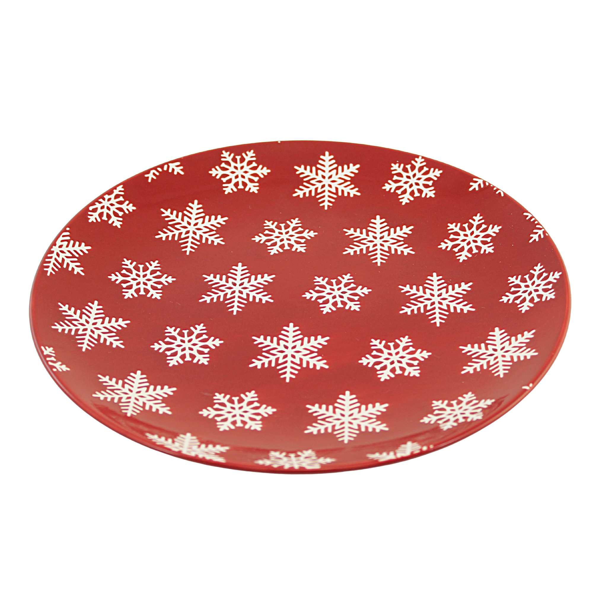 Tabletop Snowflake Dinner Plate Stoneware Christmas Winter 107108 ...