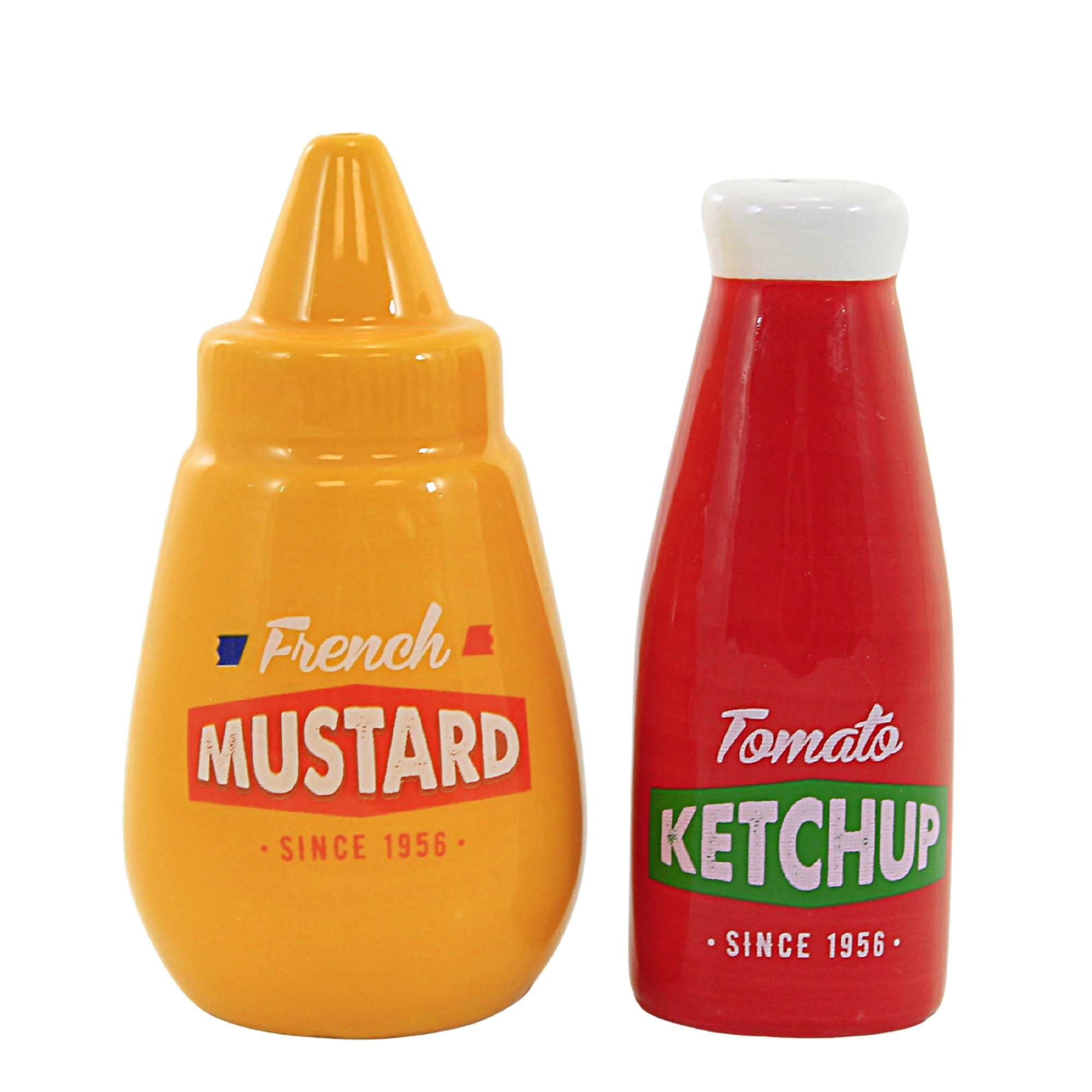 Tabletop Ketchup & Mustard Salt & Pepper Ceramic Simmer Picnic ...
