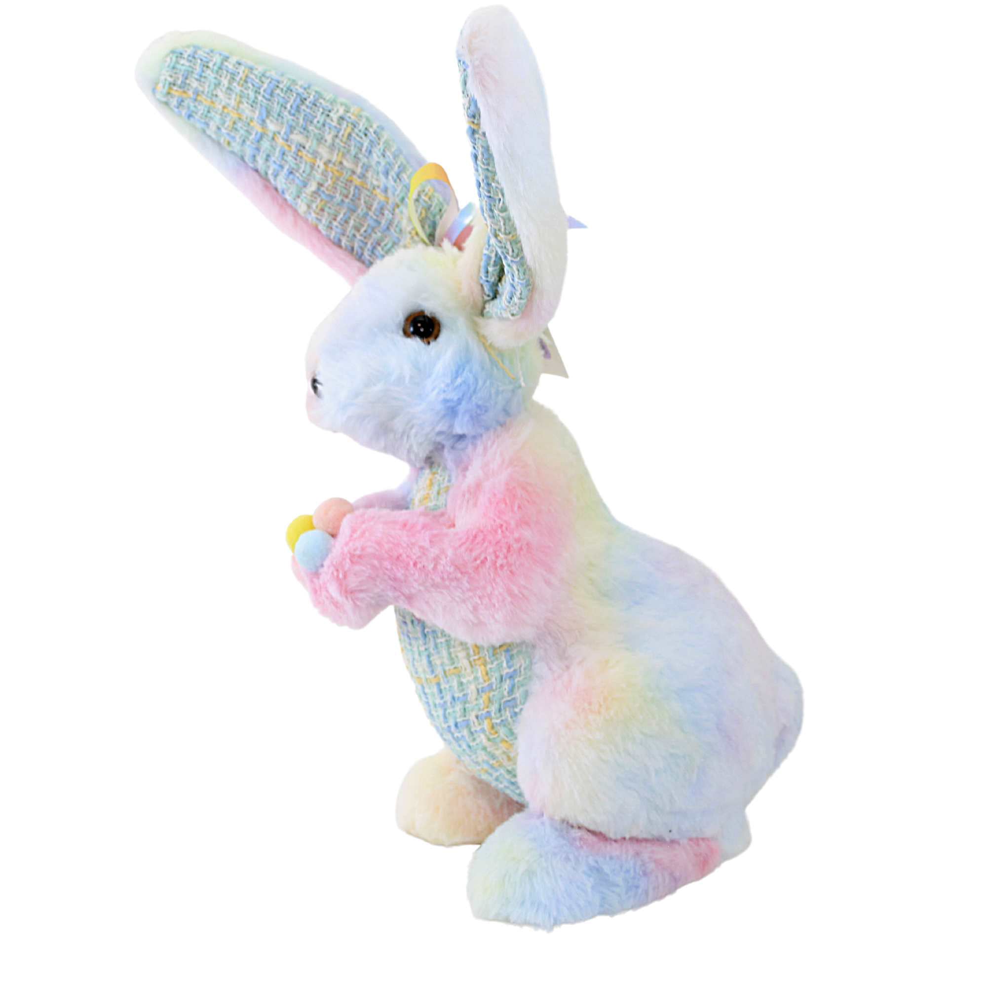 Easter Pastel Bunny With Eggs Polyester Fabric Tie-Dyed Rabbit 0808748 ...