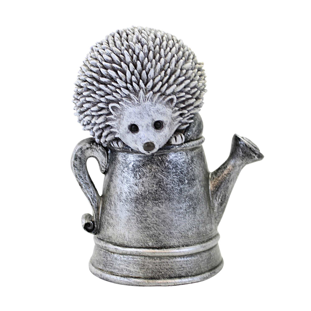 Roman Hedgehog In Watering Can Statue - One Garden Statue 9 Inch ...
