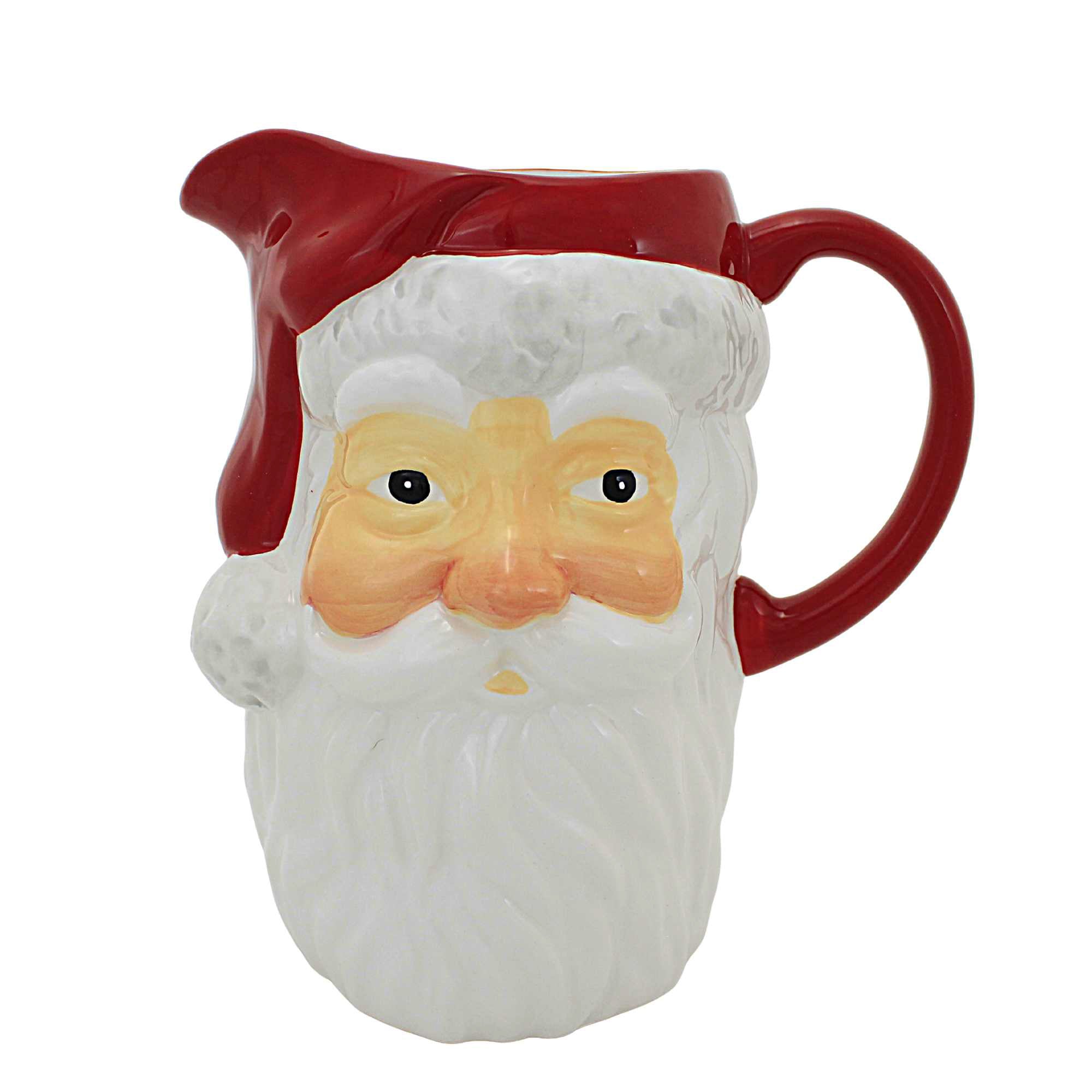 Tag Vintage Santa Pitcher - One Pitcher 9.0 Inch, Earthenware - Festive ...
