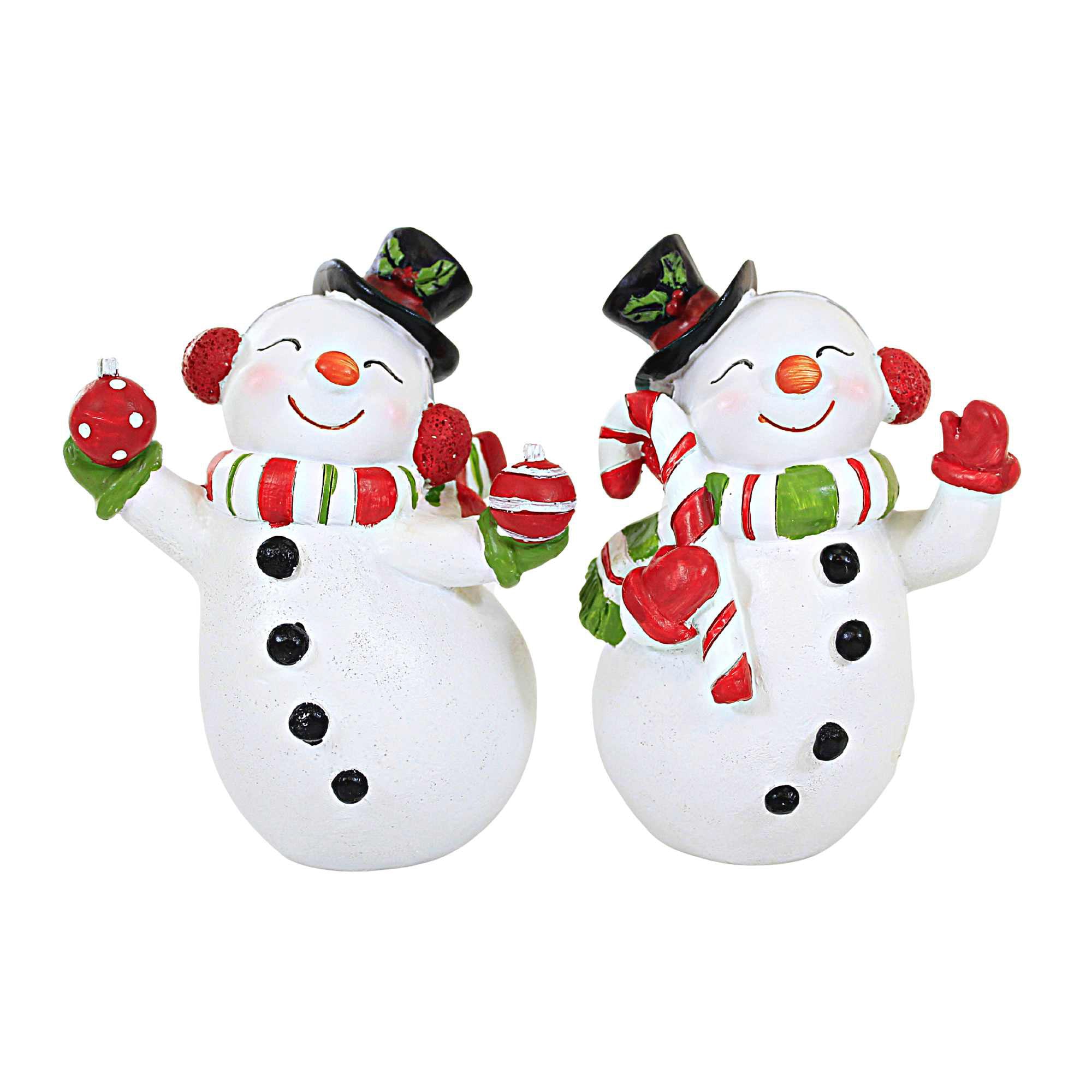 Transpac Happy Snowman - Set Of Snowmen 6.25 Inch, Polyresin ...