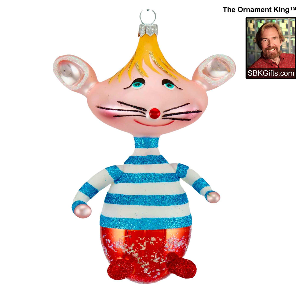 Ornament King 6.00In Awww, Eddie, Glass, Mouse Italian Ornament 24 ...