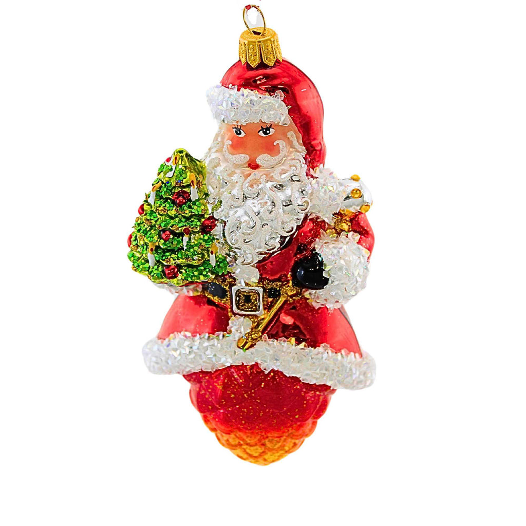 Ornament King 6.00In Forrest Friend, , Santa Pine Cone Ornament 24 ...
