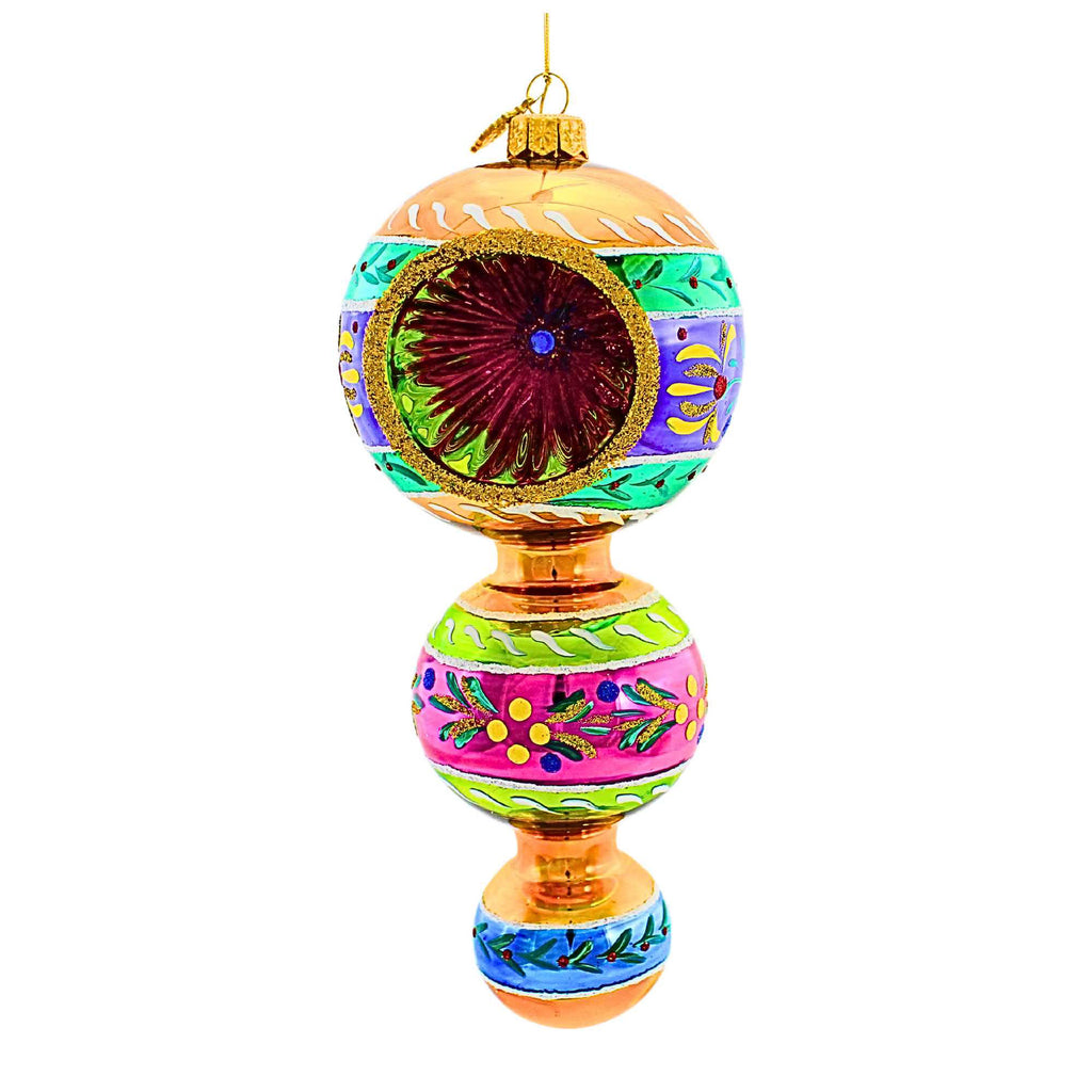 Huras Family 8.50In Merry & Bright Dutch Tulips, Glass, Triple Ball ...