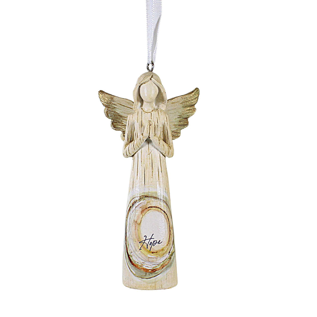 Ganz Wood-Look Angel Ornament - One Ornament 4.25 Inch, Polyresin ...