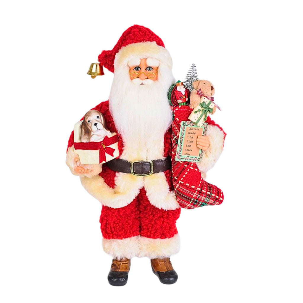 Karen Didion Christmas Surprise Santa - One Santa Figurine 12.5 Inch ...