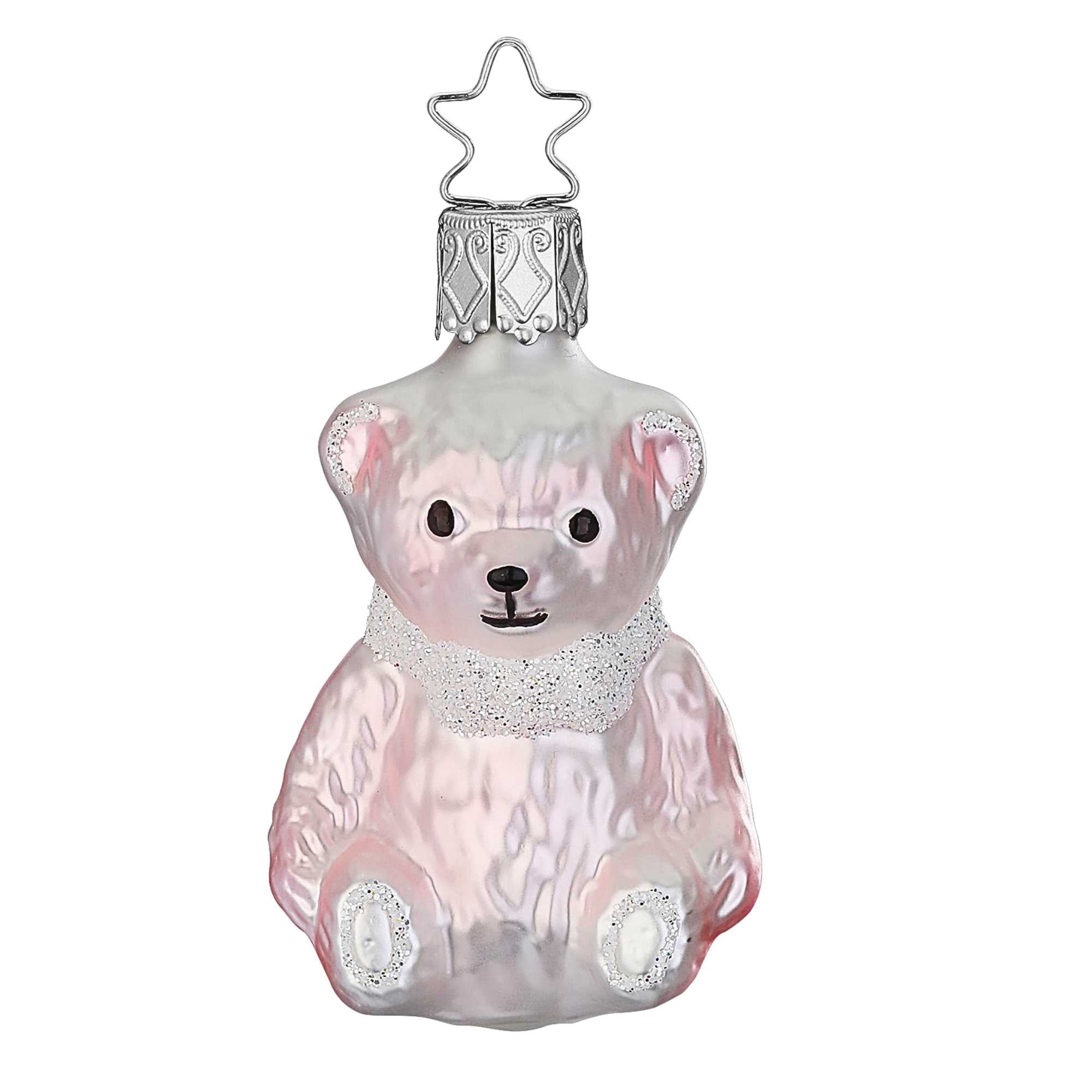 Inge Glas 2.50In Bear Pink, Glass, Teddy Glitter Collar 10187S022 ...
