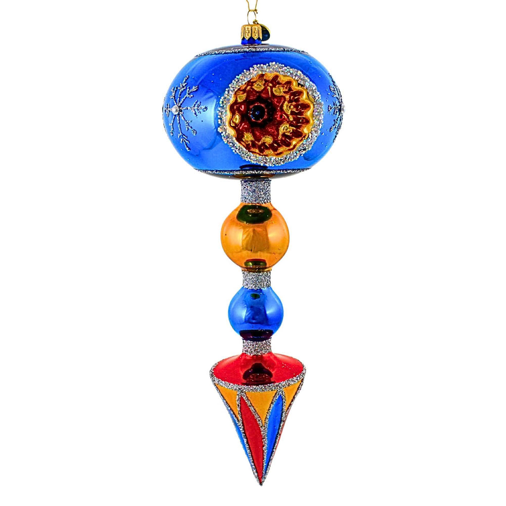 Blubom 10.50In Jewel Tone Triple Reflector Drop, , Handcrafted Vintage ...
