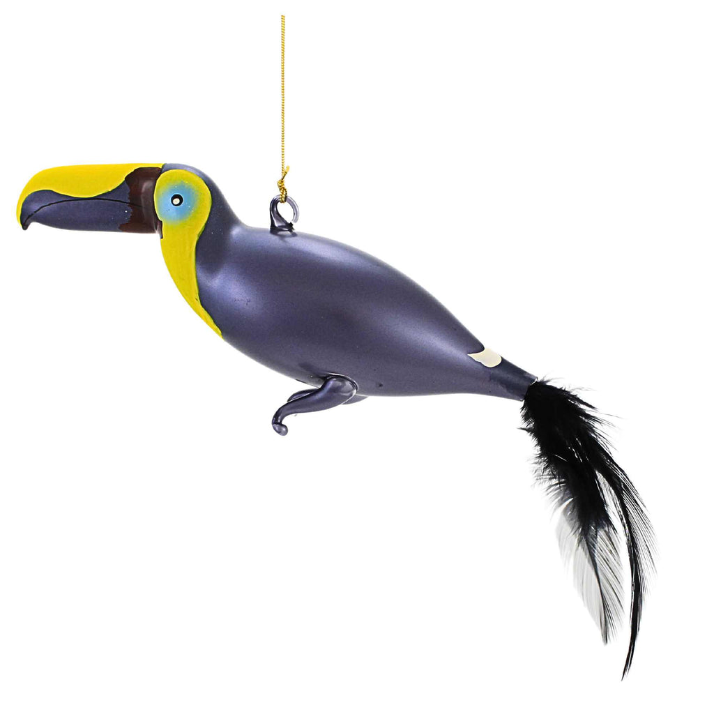 De Carlini Italian Ornaments 3.00In Jungle Toucan, Glass, Bird Italian ...
