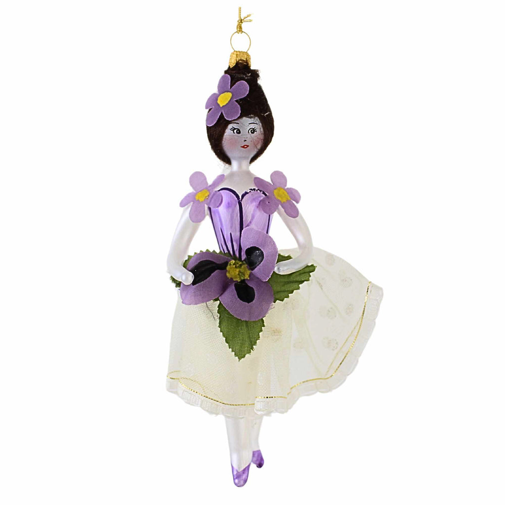 De Carlini Italian Ornaments 6.25In Pansy Plinkette, Glass, Spring ...