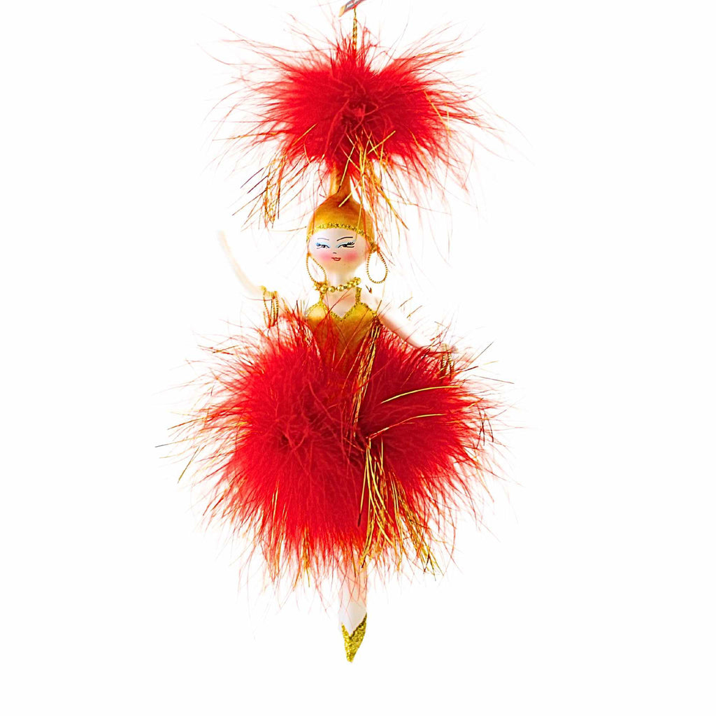 De Carlini Italian Ornaments 8.50In Fifi Vavoom, Glass, Showgirl ...
