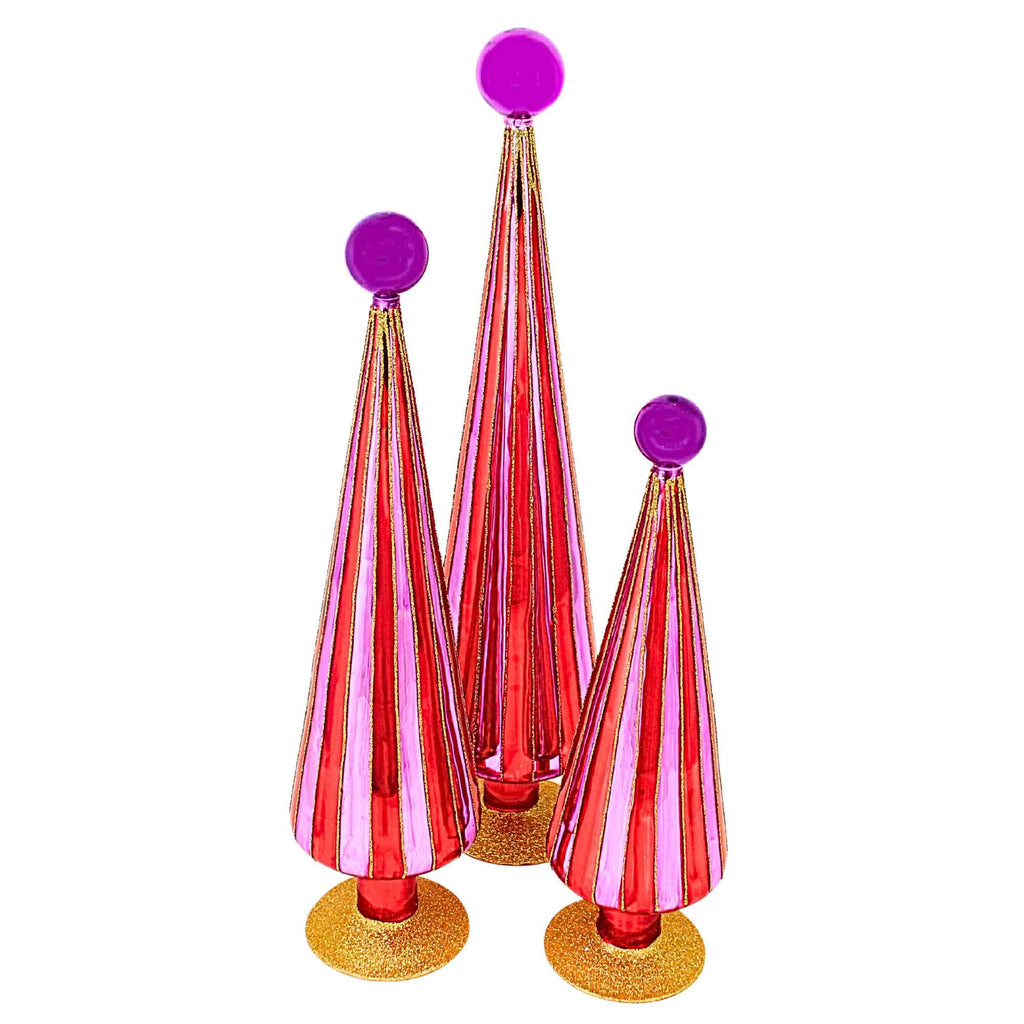 Cody Foster 19.00In Carnival Trees Pink/Purple/Red, Glass, Modern ...