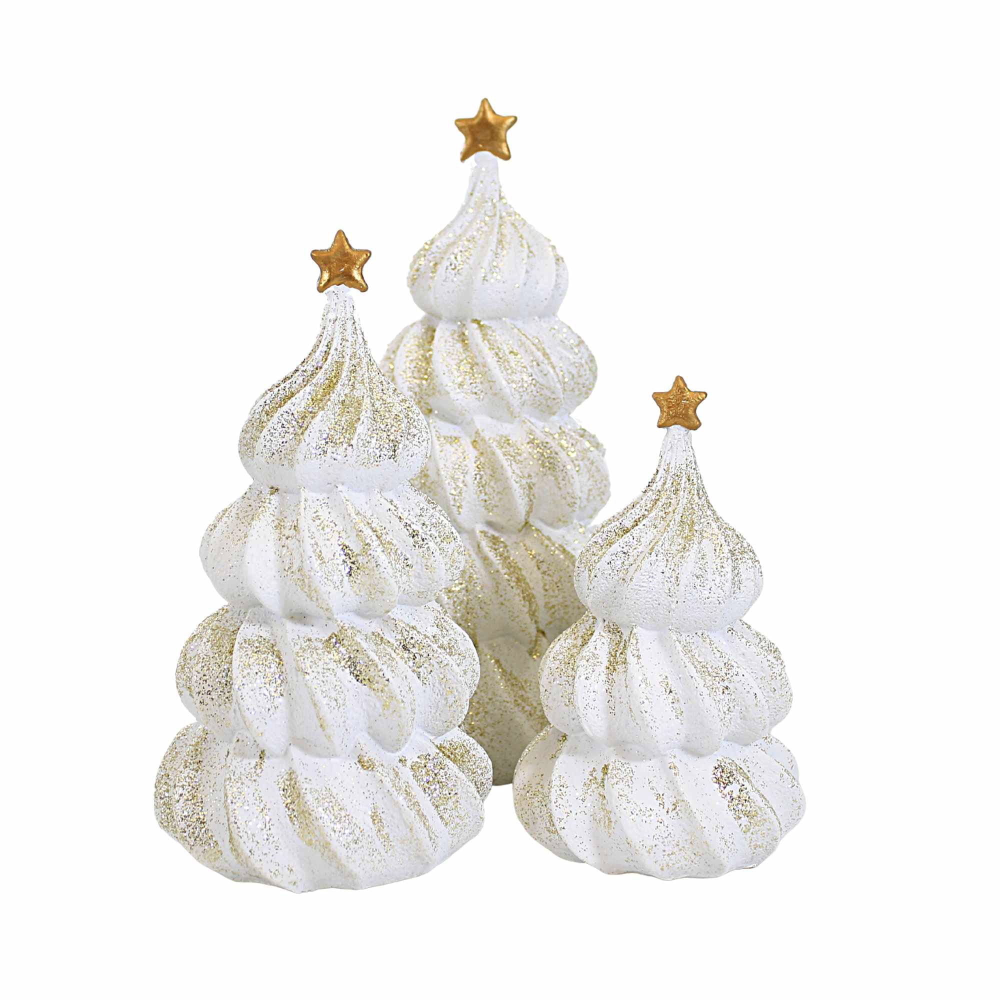 Roman Merengue Tree Set - Three Trees 8.75 Inch, Polyresin - Christmas ...