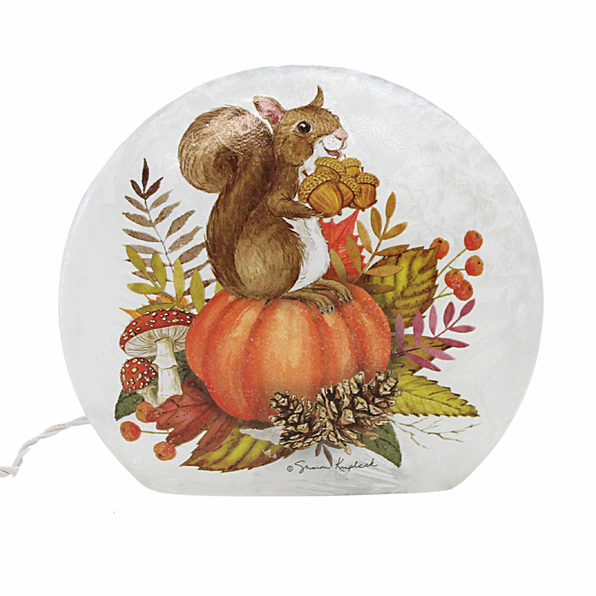 Stony Creek 11.75In Little Forest Friends Pre-Lit Round Orb, Glass ...