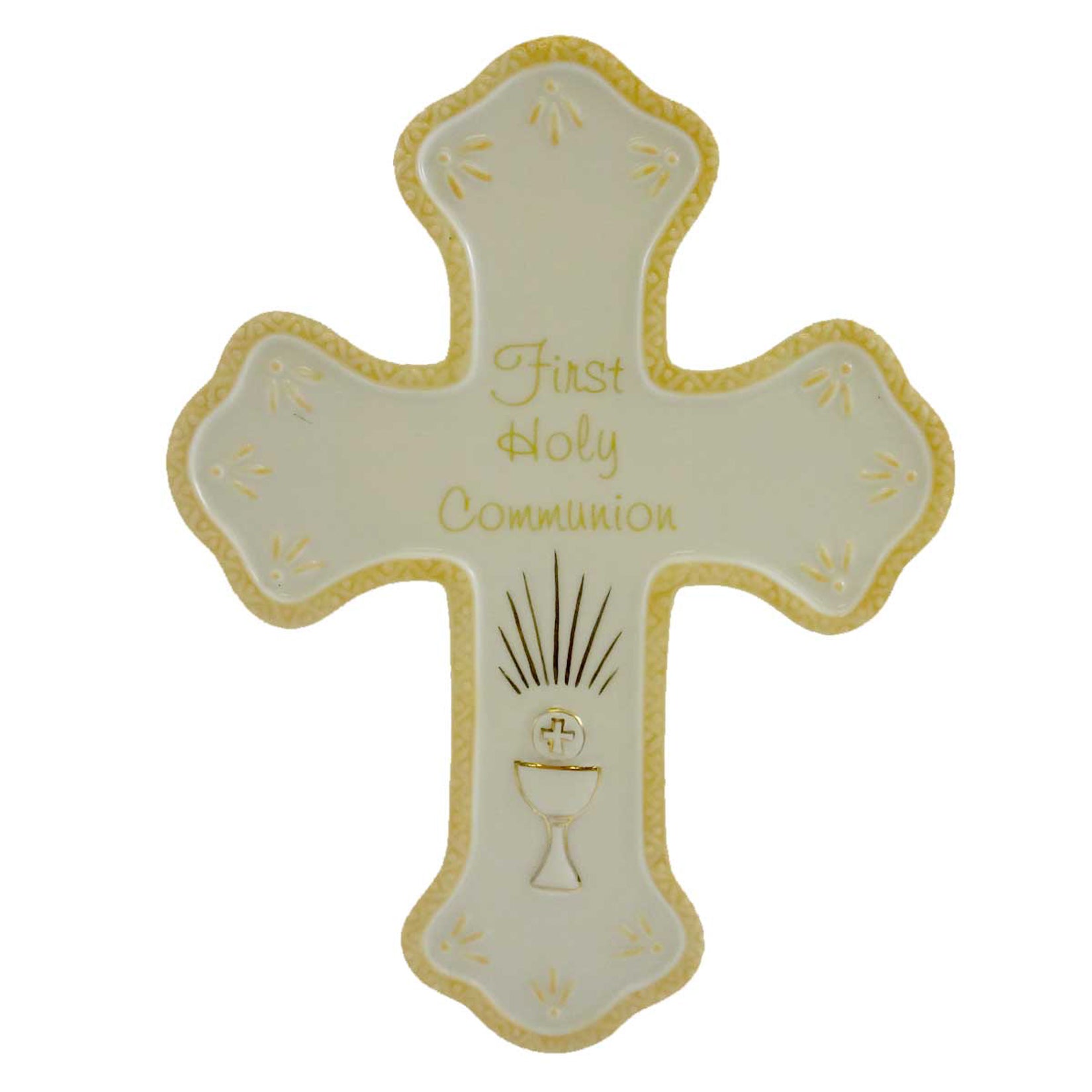 Religious First Holy Communion Wall Cross Ceramic Religious N00114 ...