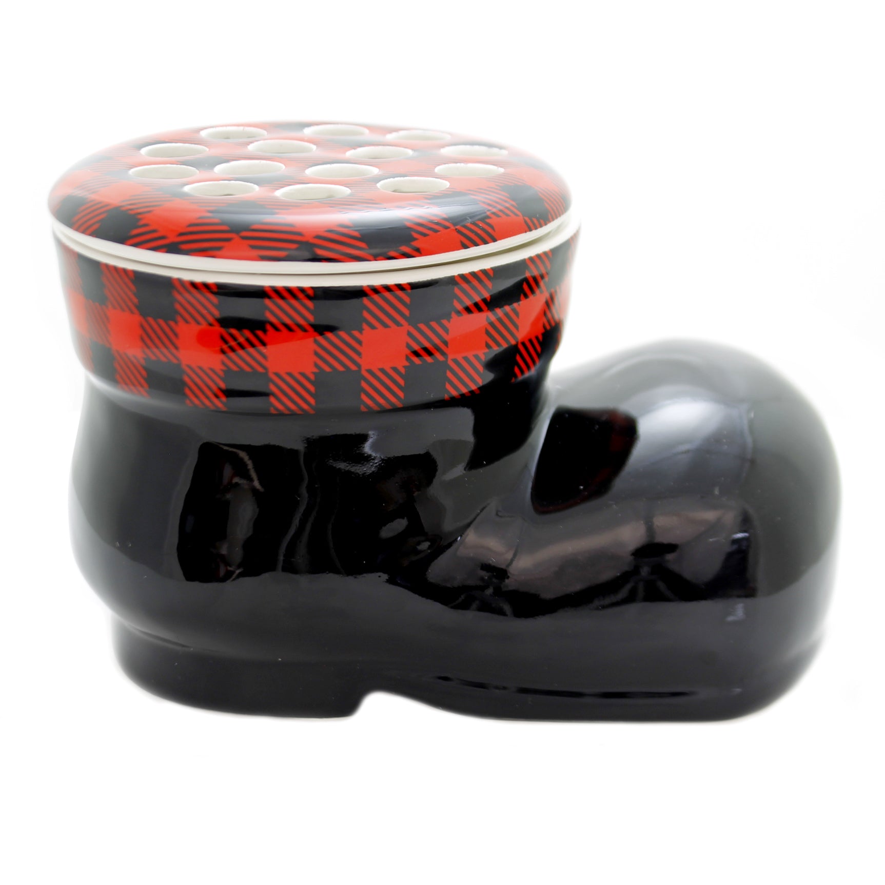Tabletop Candy Cane Boot Container Ceramic Hand Wash 9734209 | SBKGifts.com