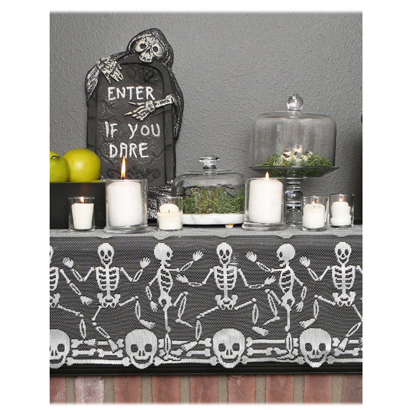 Halloween Skeleton Dance Mantle Runner Polyester Made In Usa Sd2080p ...