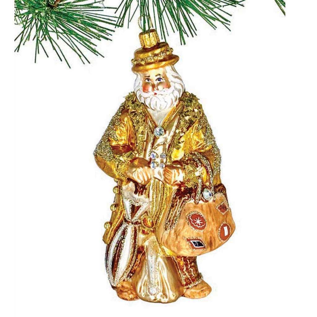 Old English Santa - One Glass Ornament 6.5 Inch, Glass - Christmas ...