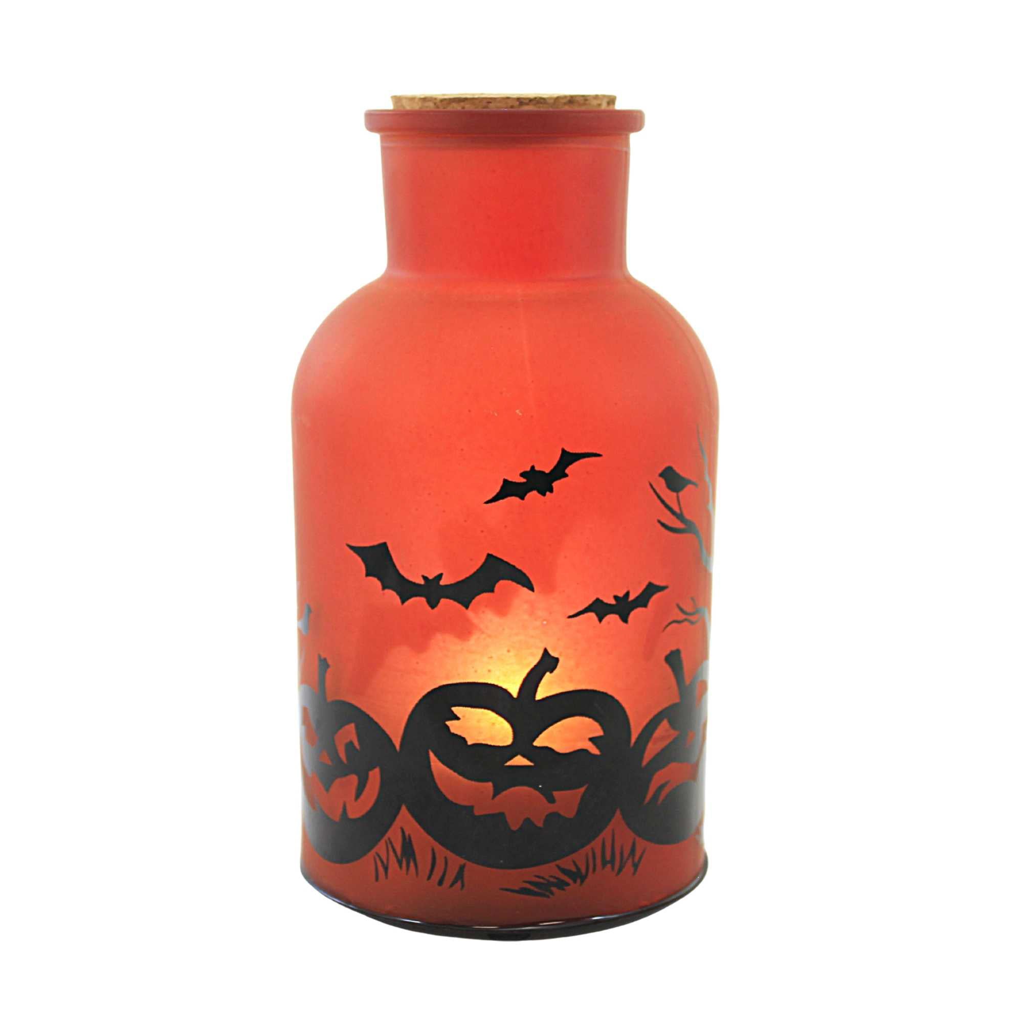 Halloween Led Hologram Table Decor Glass Witch Pumpkins | SBKGifts.com